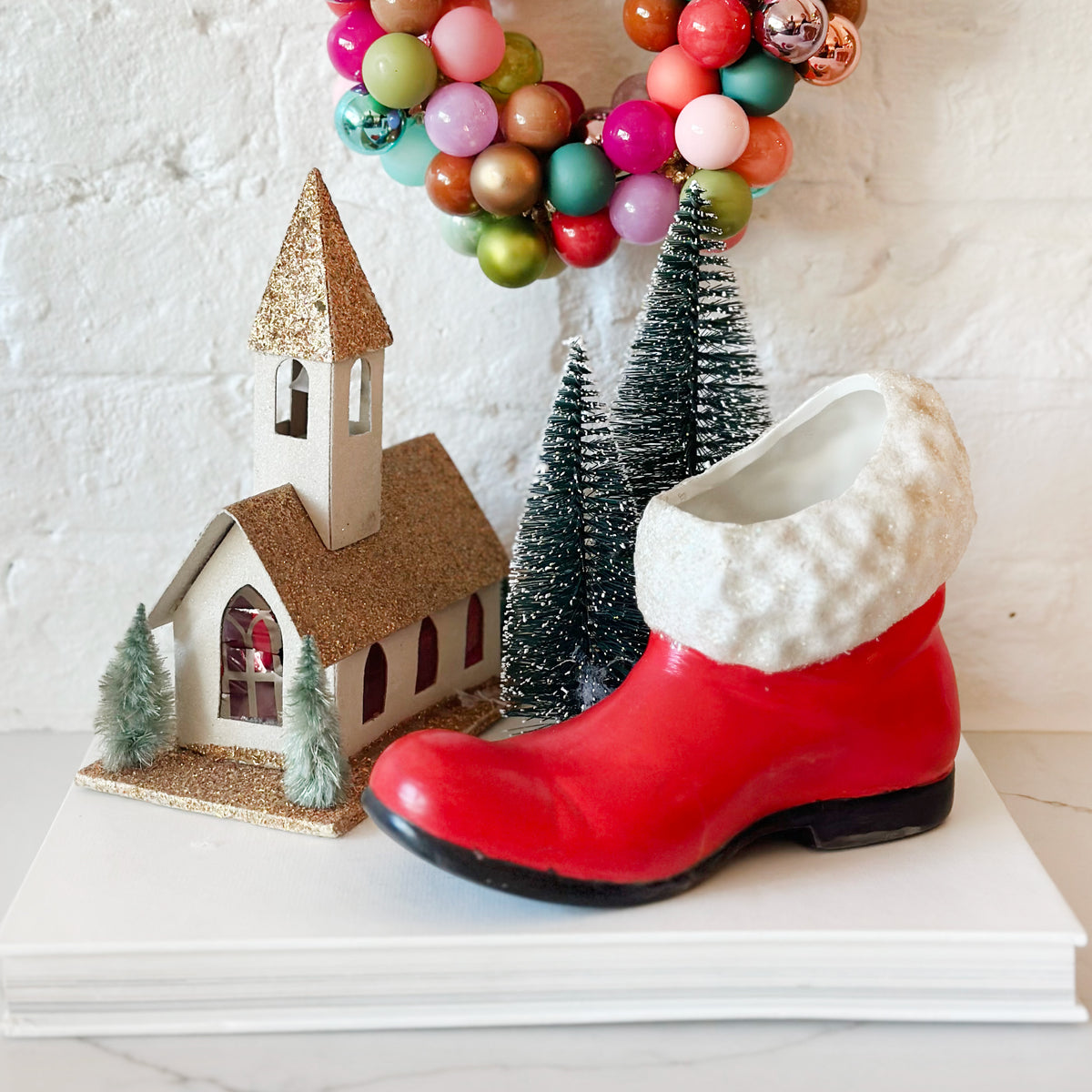 CERAMIC SANTA BOOT PLANTER – Old Flame Candle Co
