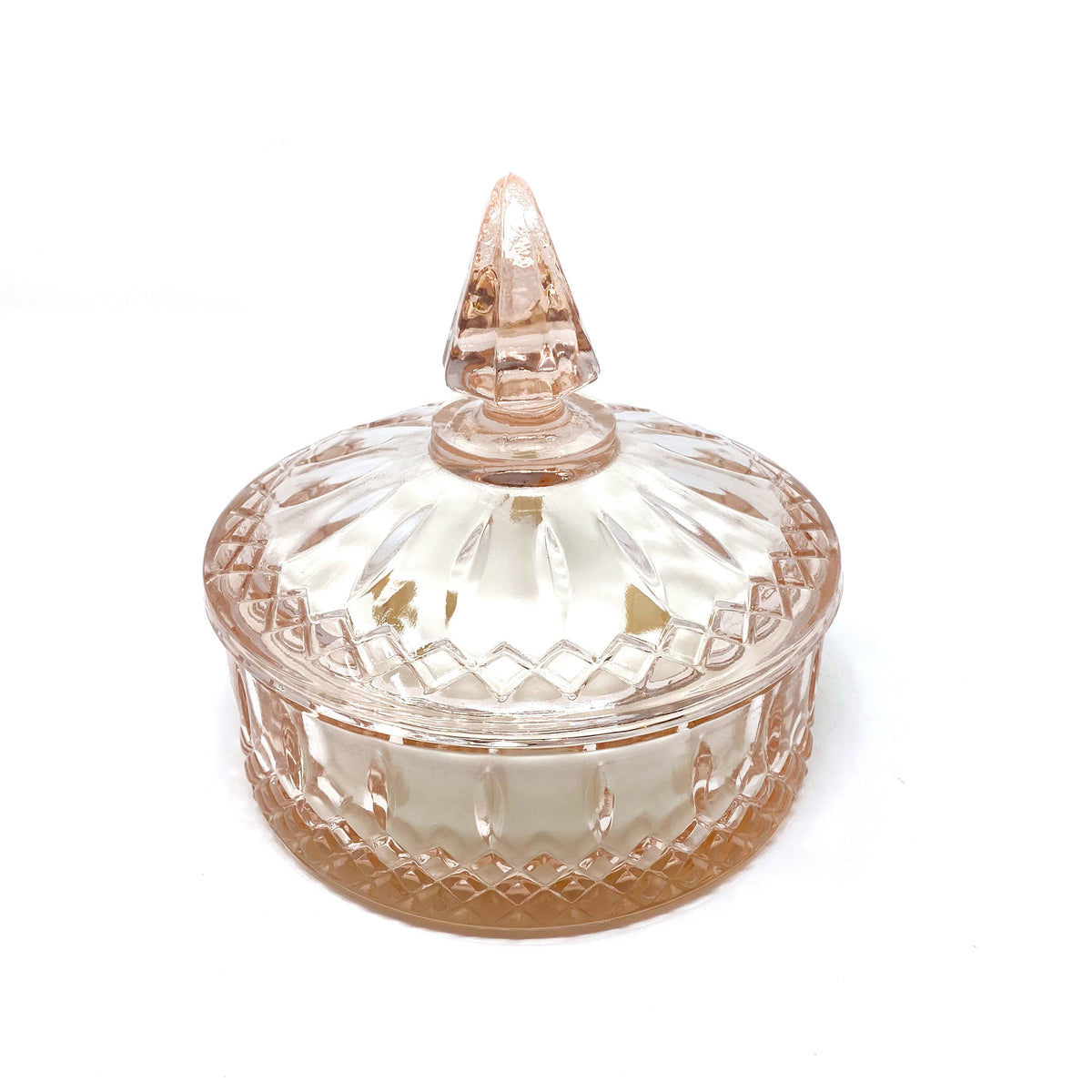Carol | Light Pink Glass Candle with Lid | Old Flame Candle Co