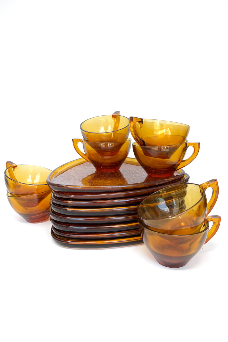 AMBER SIP + SERVE SET – Old Flame Candle Co